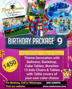 Affordable Birthday Party Packages Dubai | From AED 650 only