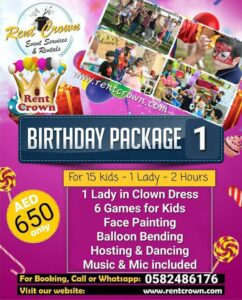 Affordable Birthday Party Packages Dubai | From AED 650 only